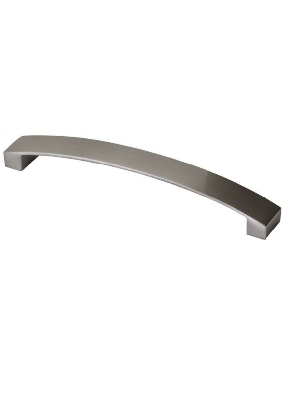 Brushed Nickel Contemporary Bow Handle - Kitset Kitchens